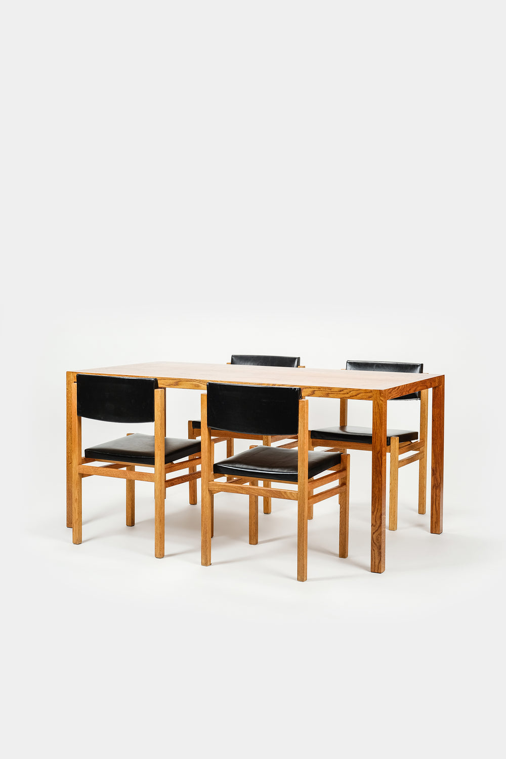 Hermann Bauer Oak table, Dining table 60s