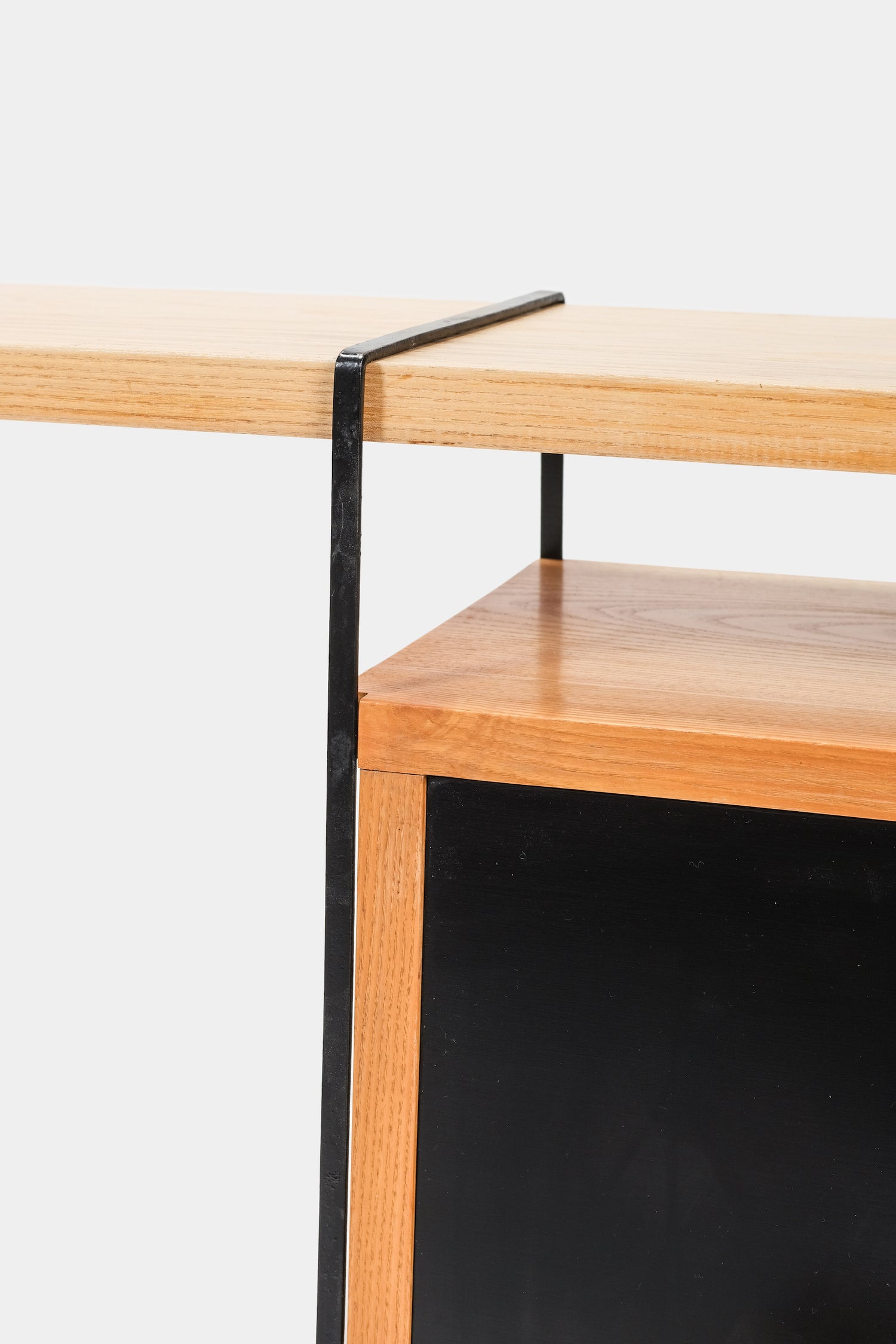 Hanging console with two bedside tables, carpentry, Switzerland, 50s