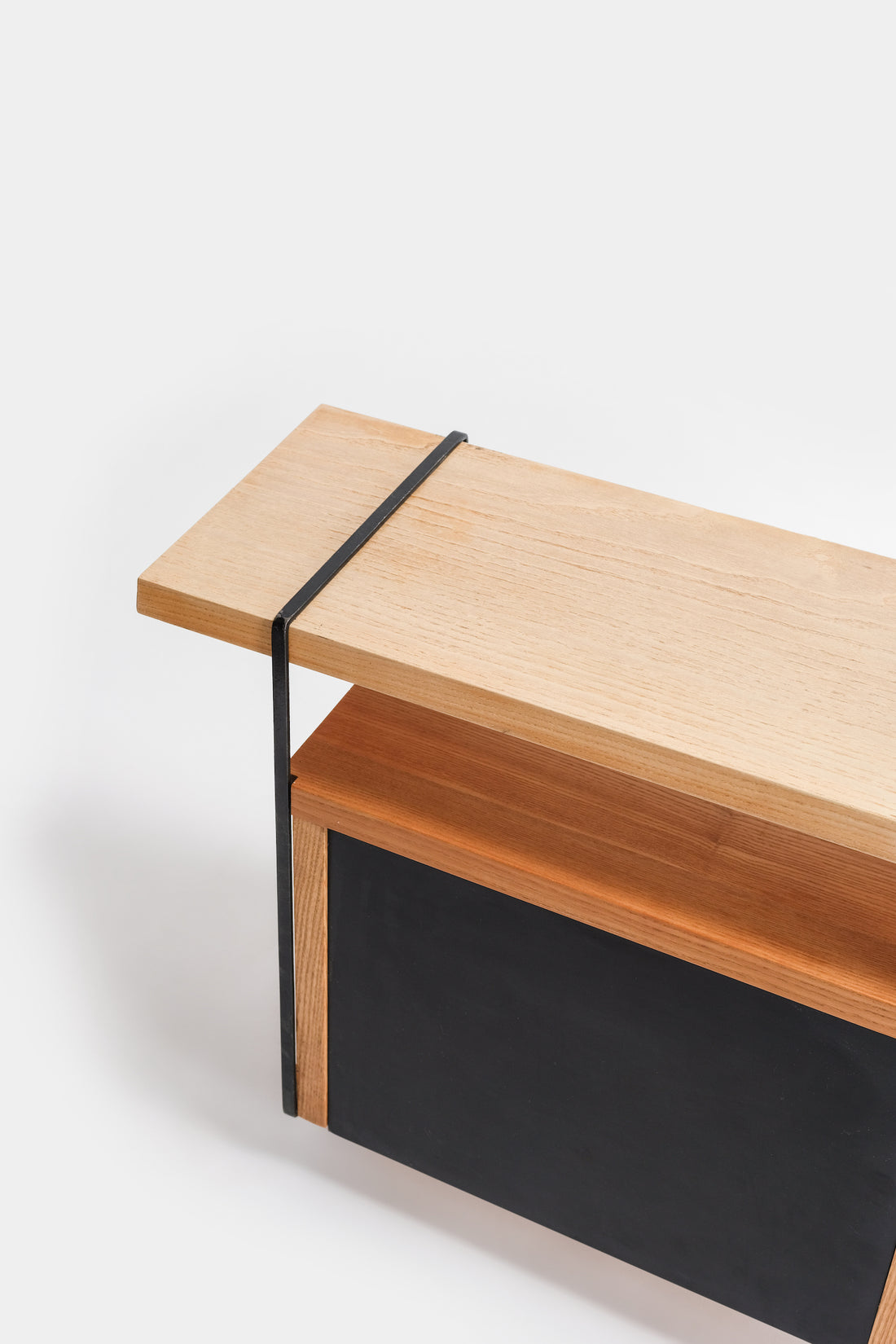 Hanging console with two bedside tables, carpentry, Switzerland, 50s